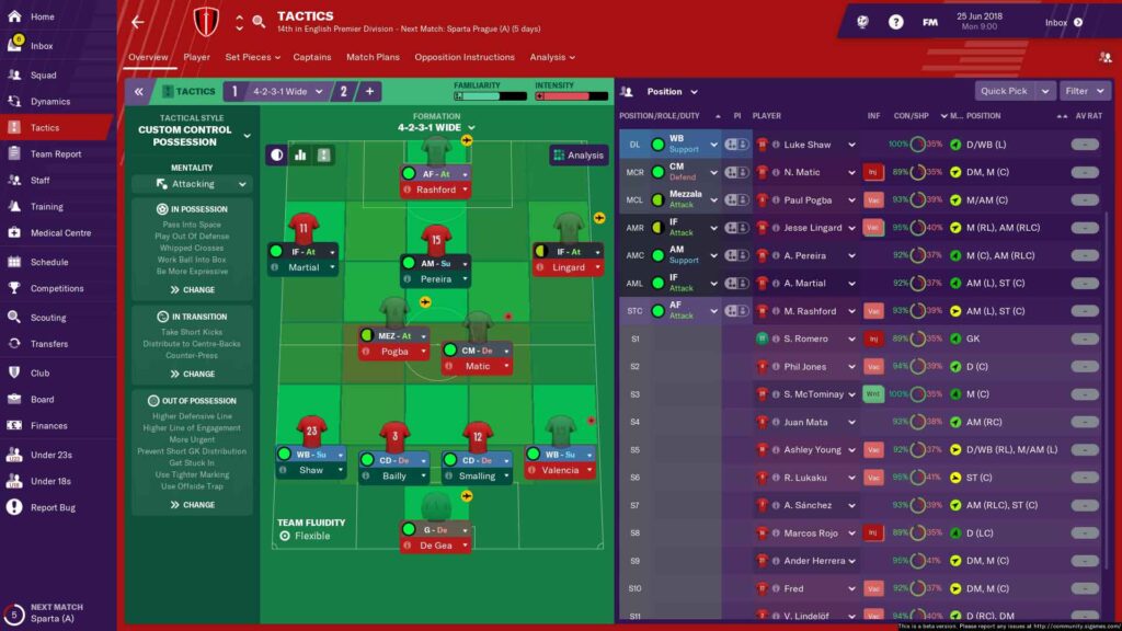 Manchester United FM19 Team | Tactics Guide | Mou Should (not) Leave?